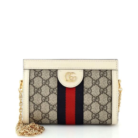 Gucci | Bags | Gucci Ophidia Chain Shoulder Bag Gg Coated Canvas Mini ...